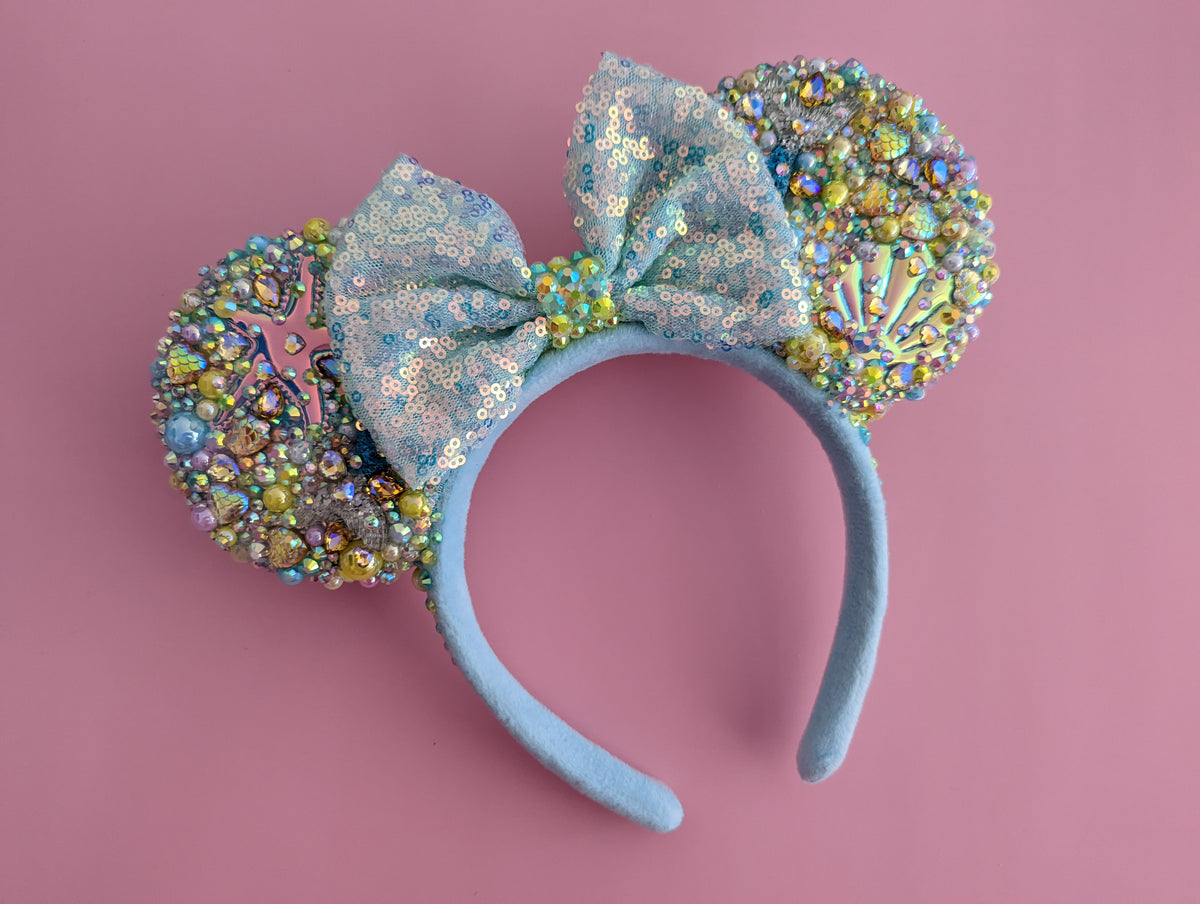 Soft Blue Crystal Mermaid Ears – A Sprinkle Of Stardust